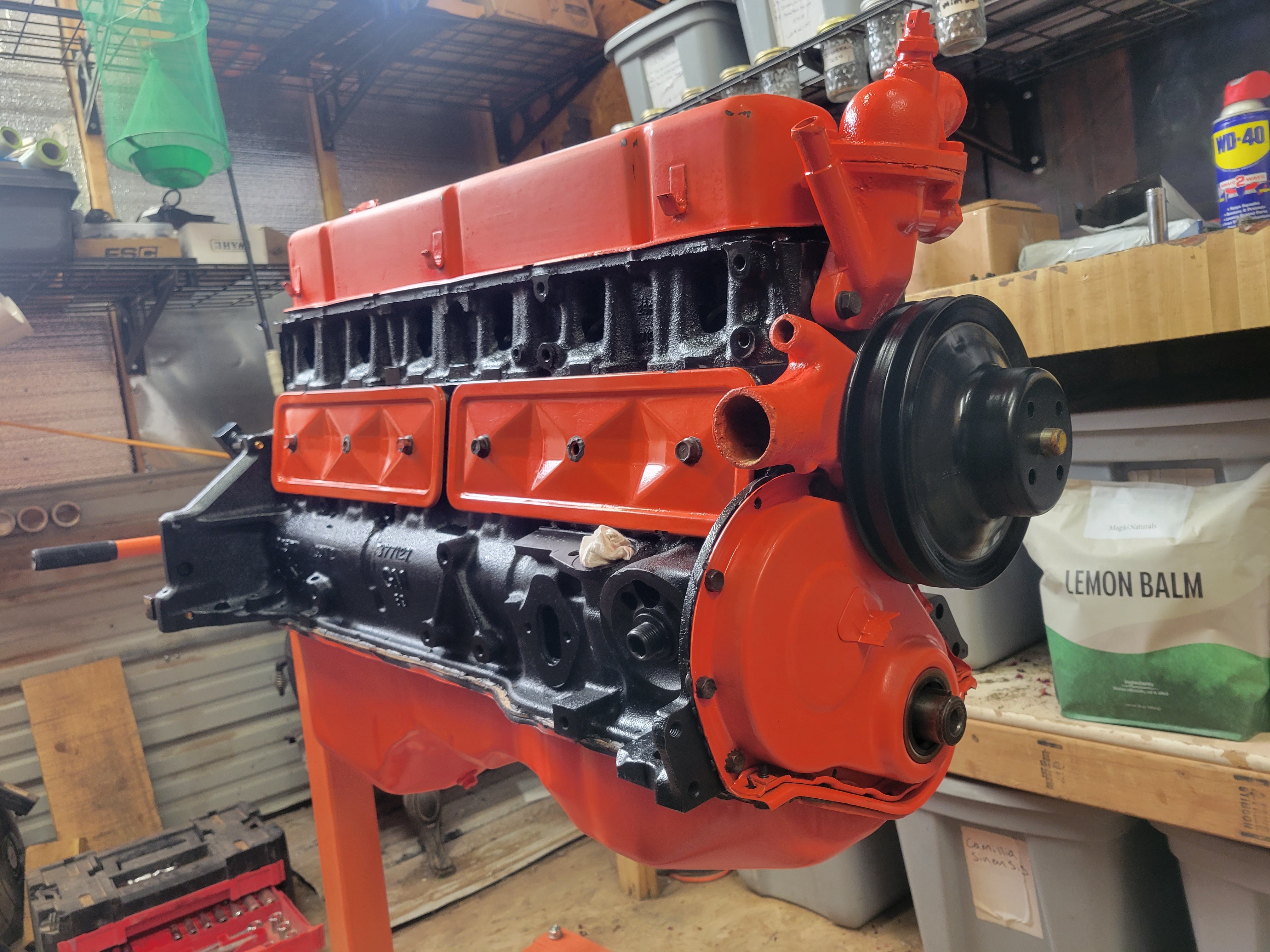 Chevy inline six rebuild Cylinder Head, Oil Pan & Timing Cover – Frugal ...